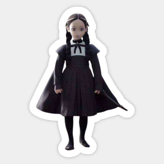 Wednesday Addams 3D animation - Wednesday - Sticker | TeePublic